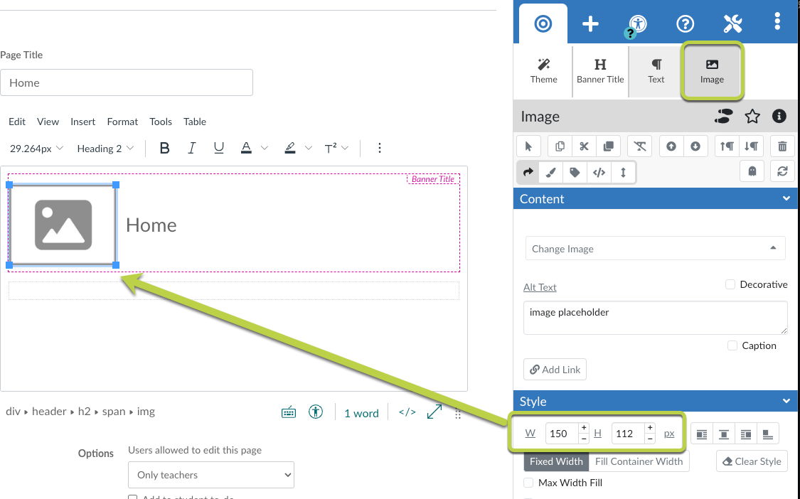 How do I replace the Banner Title prefix with an image?
