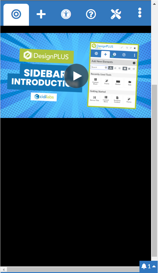 Why is my iframe overriding the sidebar in the Edit Current Element tab?