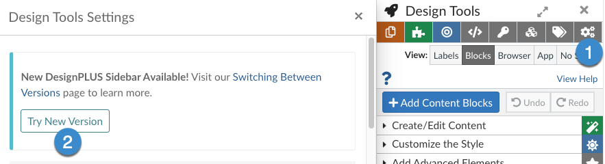 How do I open the DesignPLUS Sidebar?