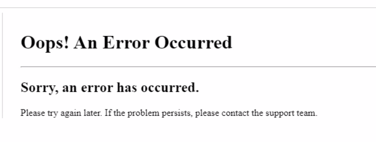 How do I resolve the error, "Oops! An Error Occurred" in the Cidiscape LTI?